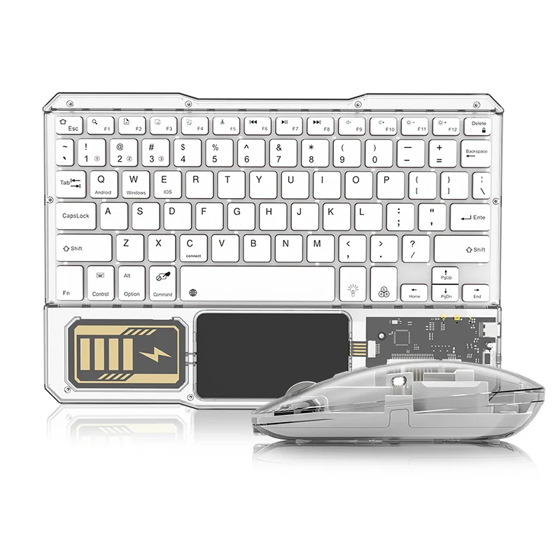 Factory Price Transparent Wireless Keyboard And Mouse Set For Office ...