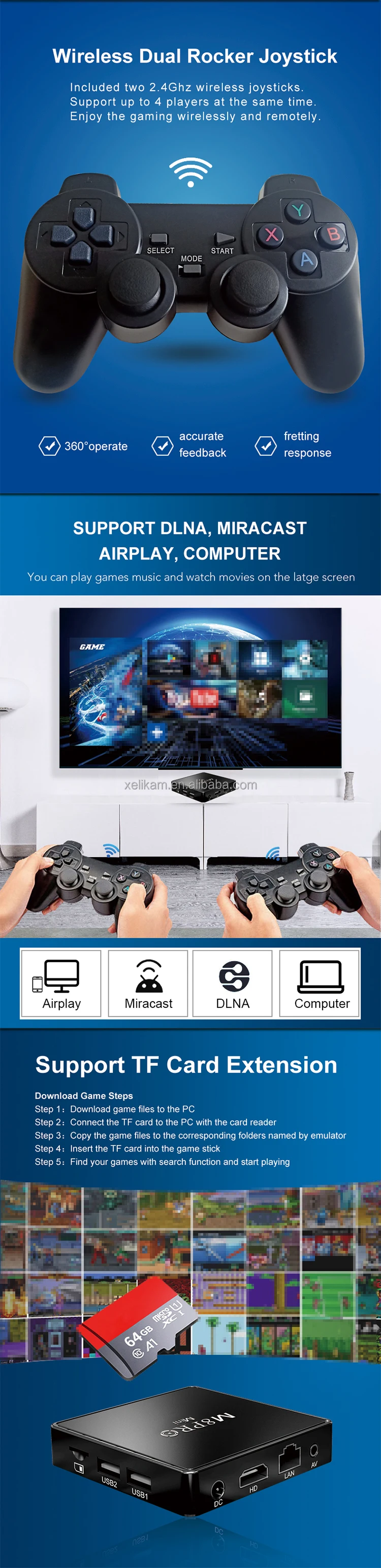 Coolrabbie M8 Pro Mini Game Tv Box Android 12 Games Dual System H313 ...