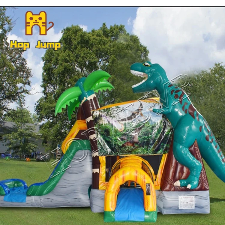 Dinosaur Inflatable Water Slide With Bounce House Commercial Combo For ...