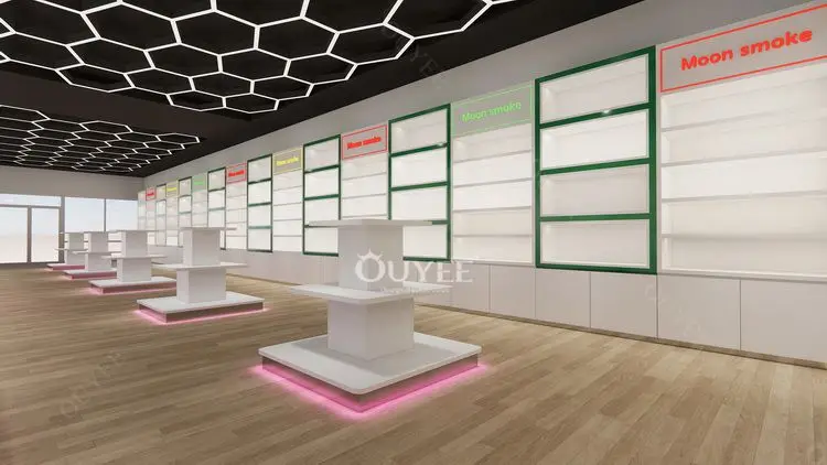 Retail Tobacco Display Cabinet Countertop Display Racks Glass Wall ...