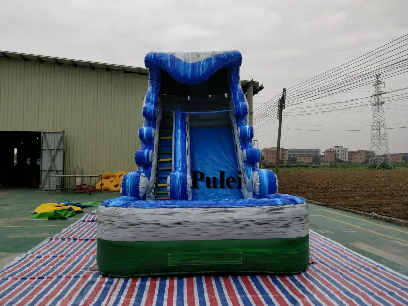Big Wave Waterfall Outdoor Courtyard Inflatable Jumping Pool Water ...