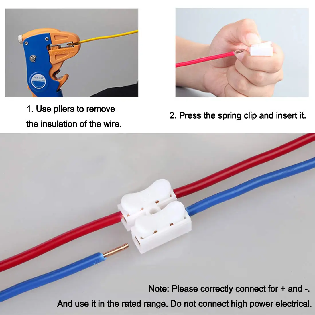 3 in 3 Out Quick Connect Terminal Nylon Housing CH-3 Push in Wire ...