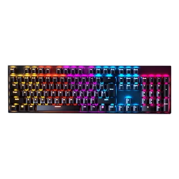 104 Keys Rgb Keycaps Full Key Punchless Metal Panel Wired Cyan Shaft ...