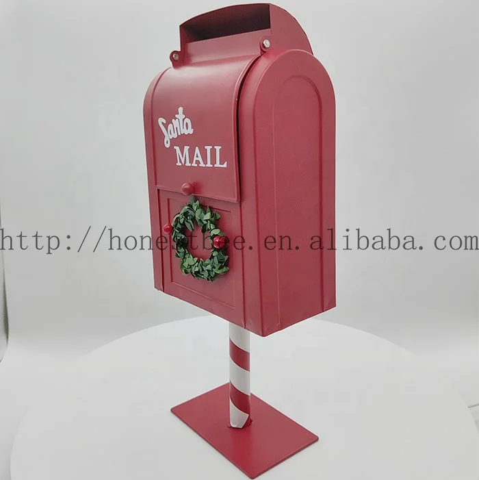 Christmas Decorative Metal Mailbox - Sturdy & Stylish