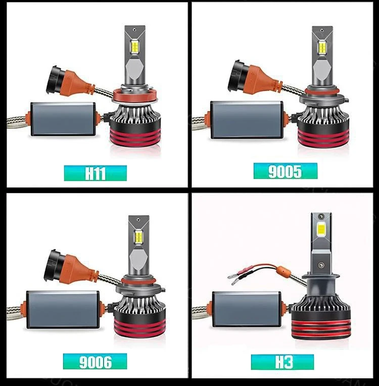 M8 Pro Led Headlight H7 H11 9004 880 H1 H3 H7 H4 881 5202 70w LED ...