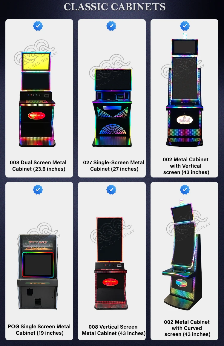 43" Stand up Metal Cabinet 43 Inch Curved Touch Screen Arcade Video ...