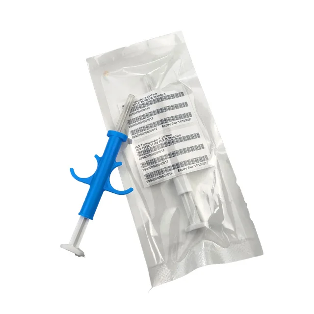Transponder Microchips Pet Rfid Tags Syringe Animal Glass Tube Injector ...