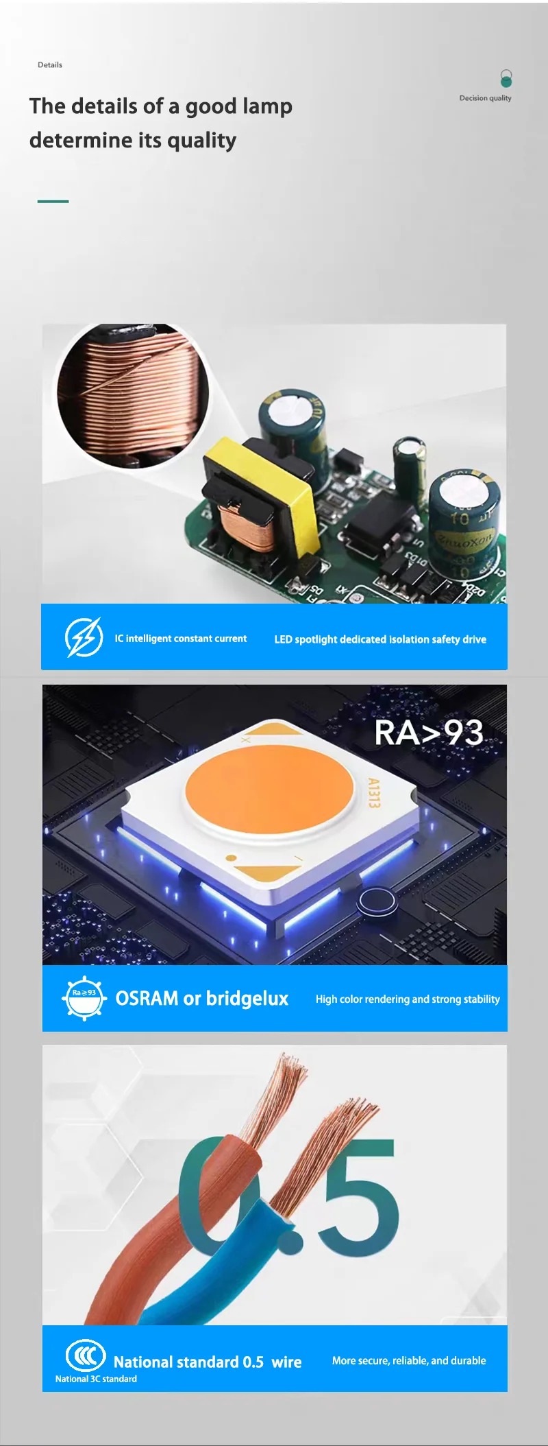 COB LED 5W Downlights - Bright, Efficient, Adjustable Lighting