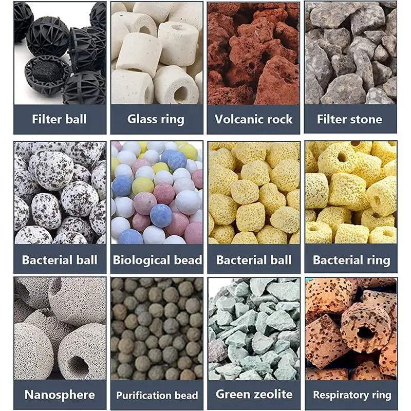 12 in 1 Aquarium Filter Media Bio Balls Filter Pond Bio Filter ...