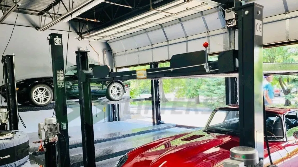 4-post Steel Car Parking Lift With Motor Drive Durable Parking ...