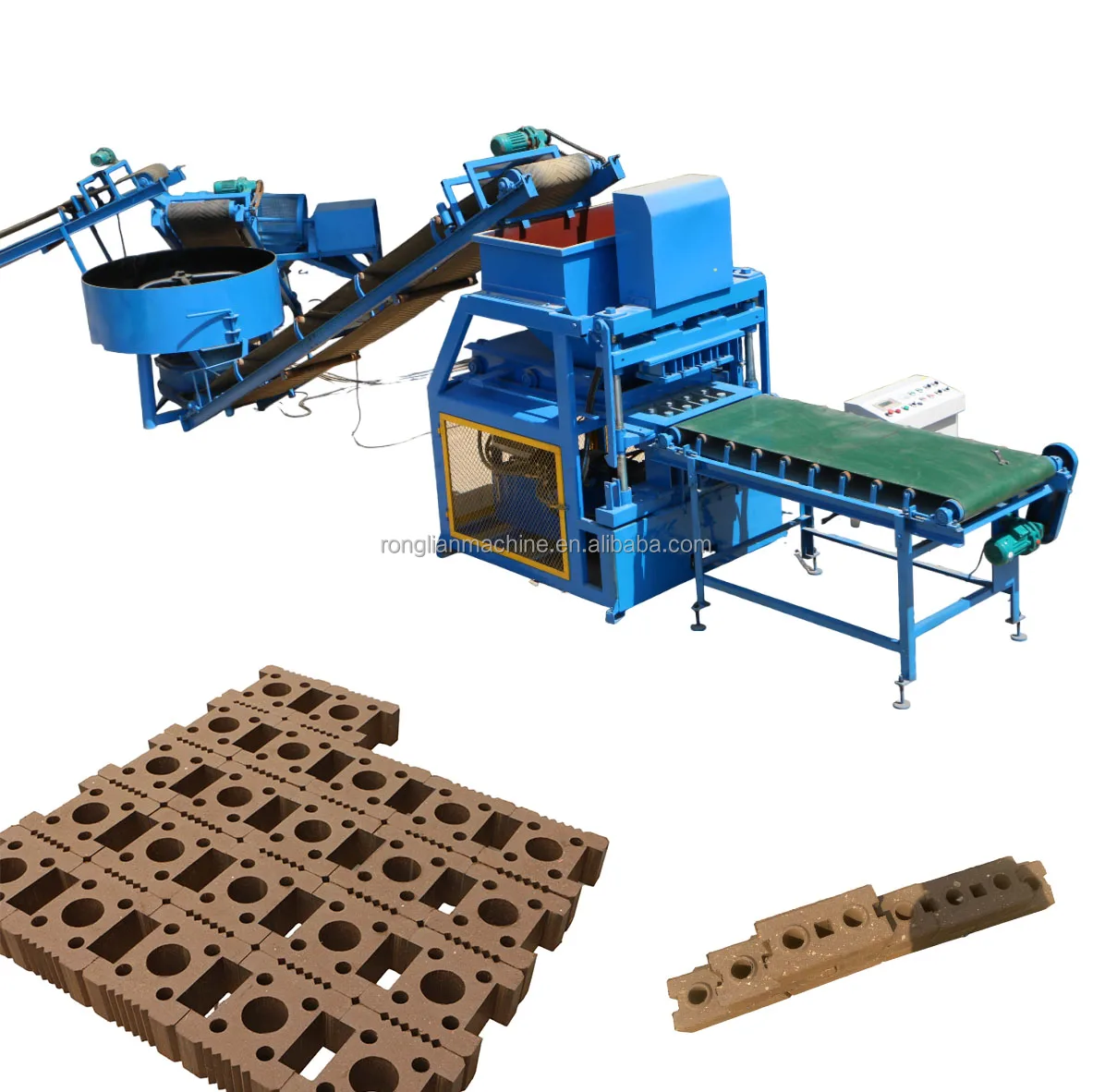 Fully Automatic Earth Brick Production Line Interlocking Compressed ...