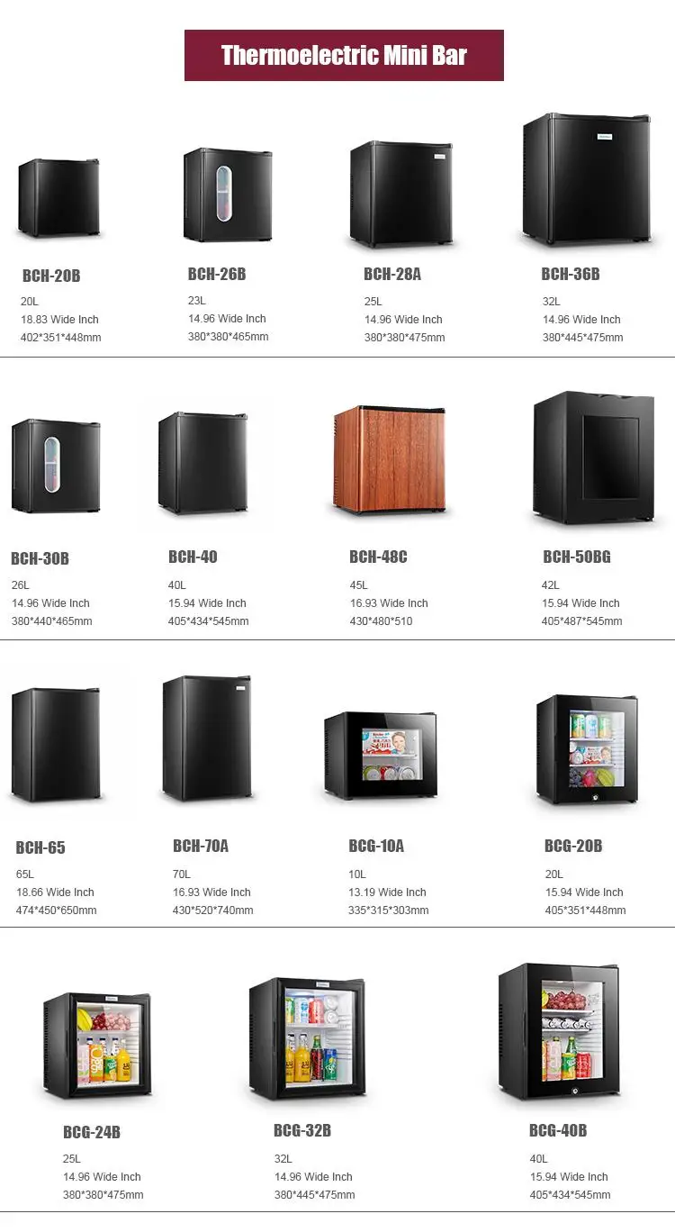 Custom hotel mini fridge bar home fridge, semi-conductor mini bar ...