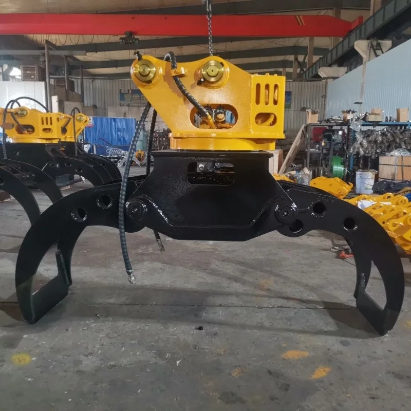 Hot Sale Hydraulic Excavator Log Grapple/rotary Grapple For 4-8 Tons ...