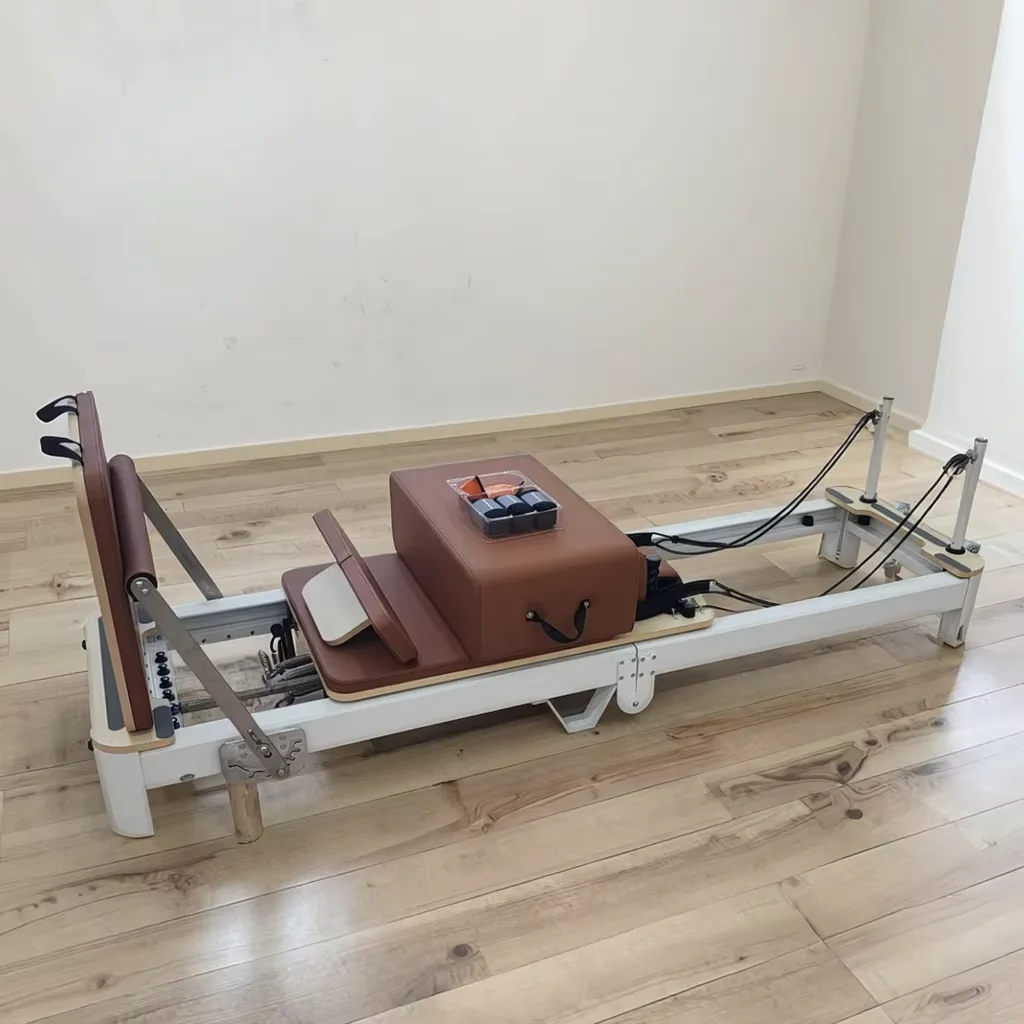 Aluminum Alloy Folding Pilates Reformer Machine 6-Precision Resistance ...