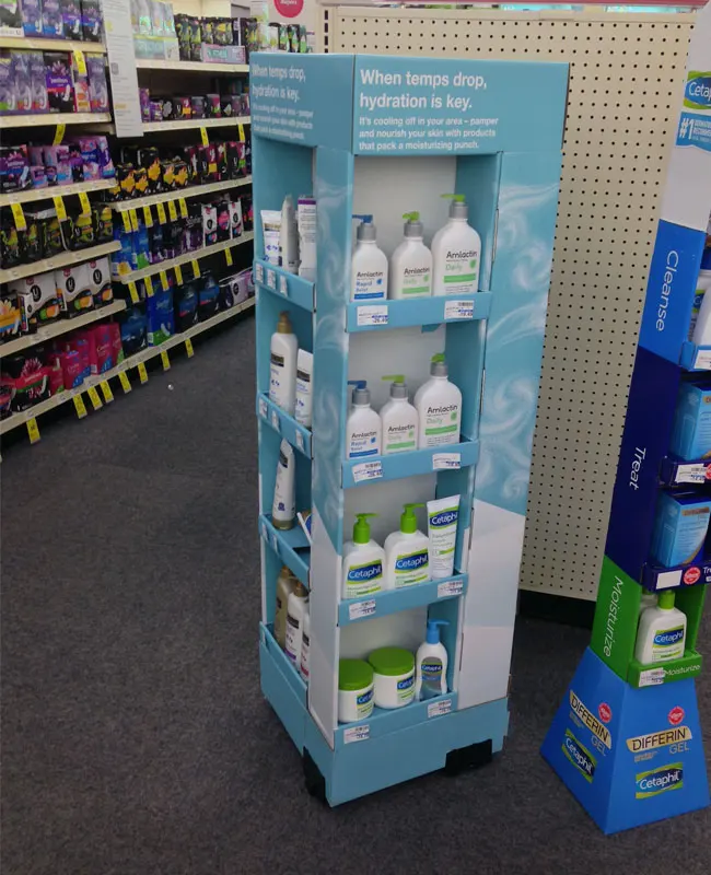 Skincare Store Display Racks - Top Factory Corrugated Cardboard