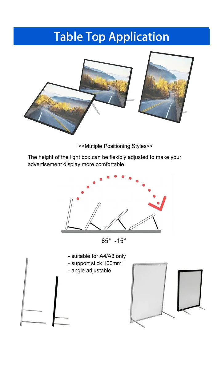 Wide Range Use Marketing Product Led Lightbox Advertising Poster Frame ...