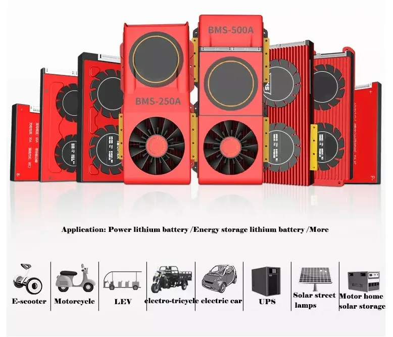 Lifepo4 Smart Bms With Fan 4s 8s 16s Uart Bt 30a 50a 100a 150a 200a ...