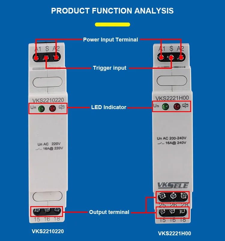Step Relay Bistable Relay Spdt Dpdt Din Rail Step Relay Vks2210 Vks2220 ...