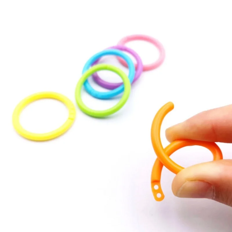 Direct Sales Eco-Friendly Plastic Split Ring Loose Leaf Ring With Snap ...