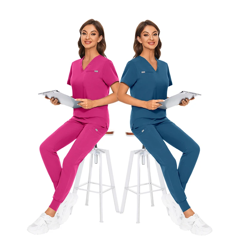 2025 OEM Comfortable Red Hospital Uniforms for Yellow Color Women Rayon ...