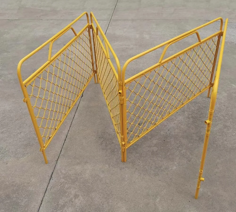 Yellow Steel Manhole Guard Rail for Safety Barrier & Edge Protection