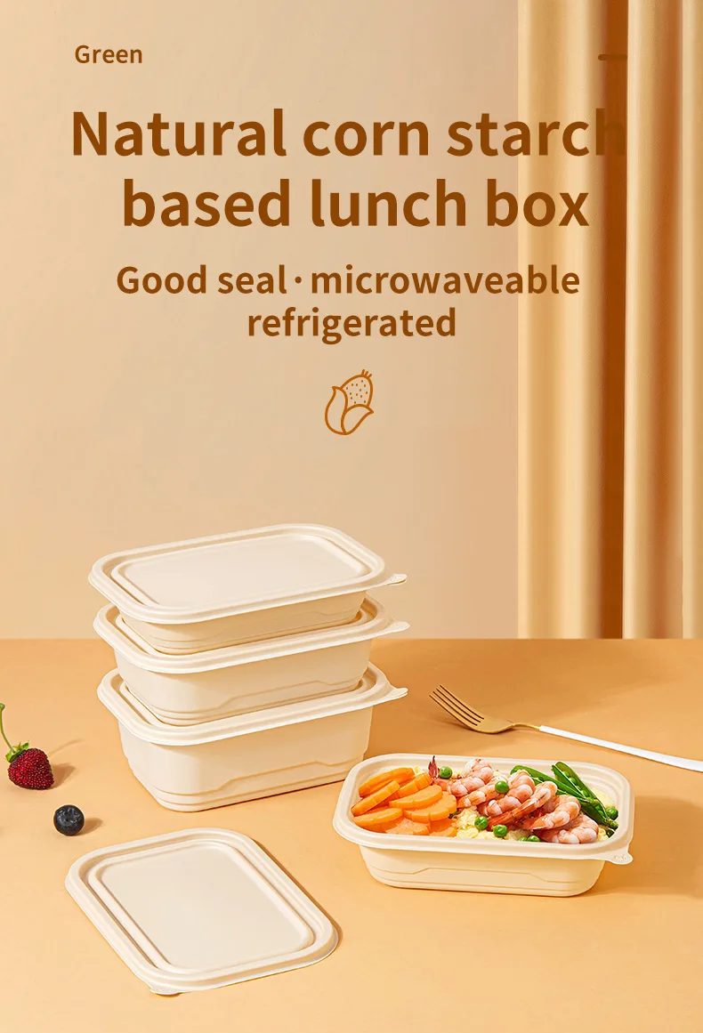 High Quality Rectangle Biodegradable Plastic Take Away Food Container ...