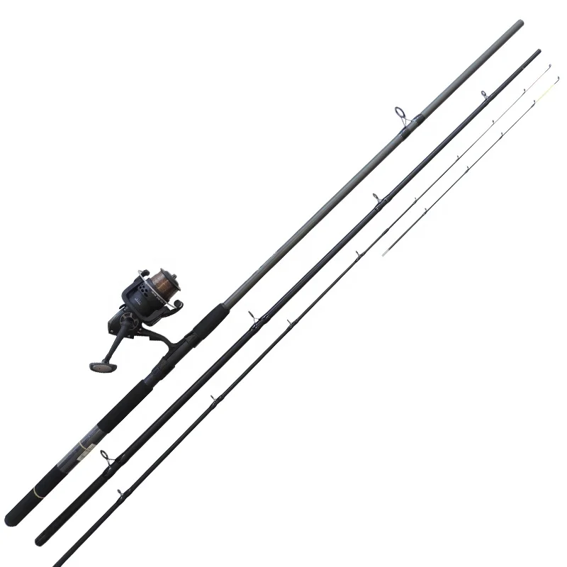 12ft Fiberglass Fishing Rod with Reel Combo Freshwater Bass Fishing ...