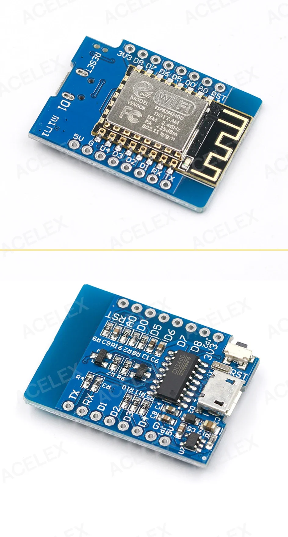 D1 Mini Esp8266 Esp-12 Esp-12f Ch340g Ch340 V2 Usb Wemos Wifi ...