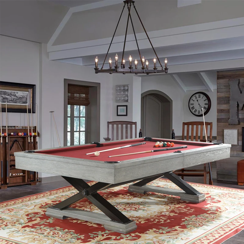 Custom Modern Home Solid Wood Slate Tennis Pool Table Dining Room Table ...