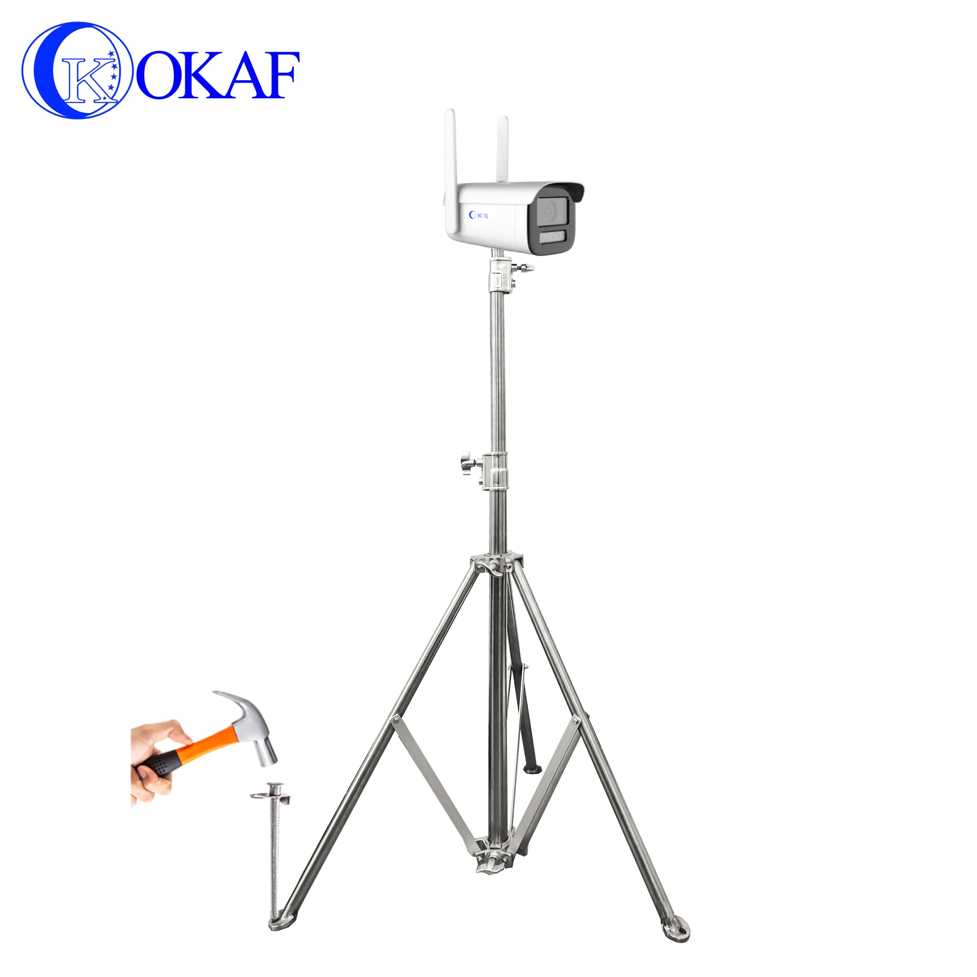 Manual Telescopic Portable Mast - 1.8m to 7m Stainless Steel