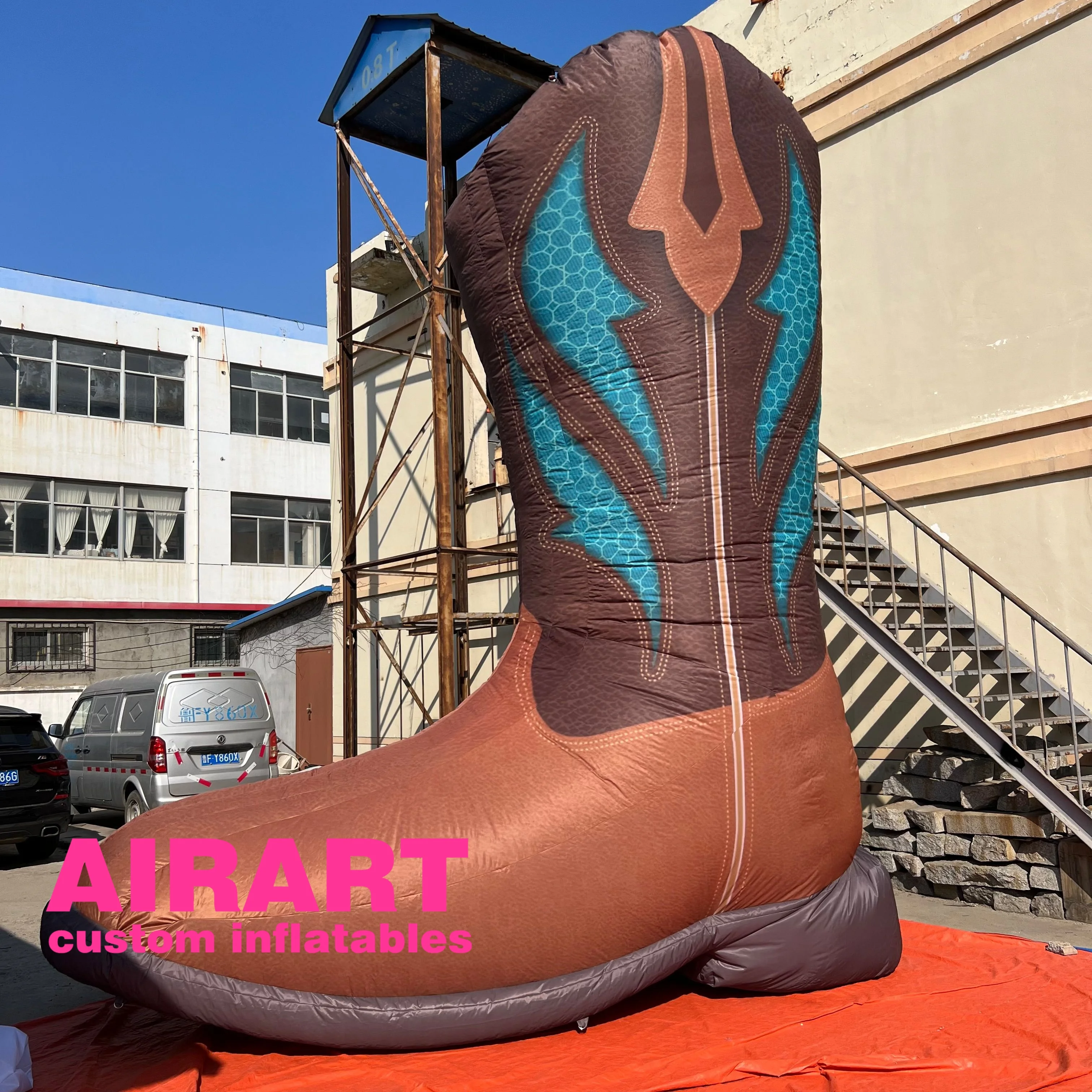 Customizable Inflatable Cowboy Boot - Perfect for Shoe Shop Display