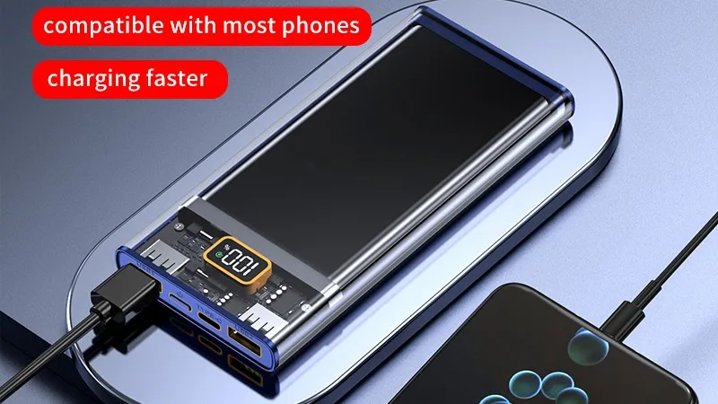 Top New Trending Portable Transparent Lithium Battery Mobile Charger ...