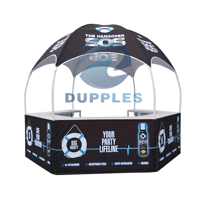 Customized Branding Geodesic Collapsible Booth Canopy Dome Kiosk Tent ...