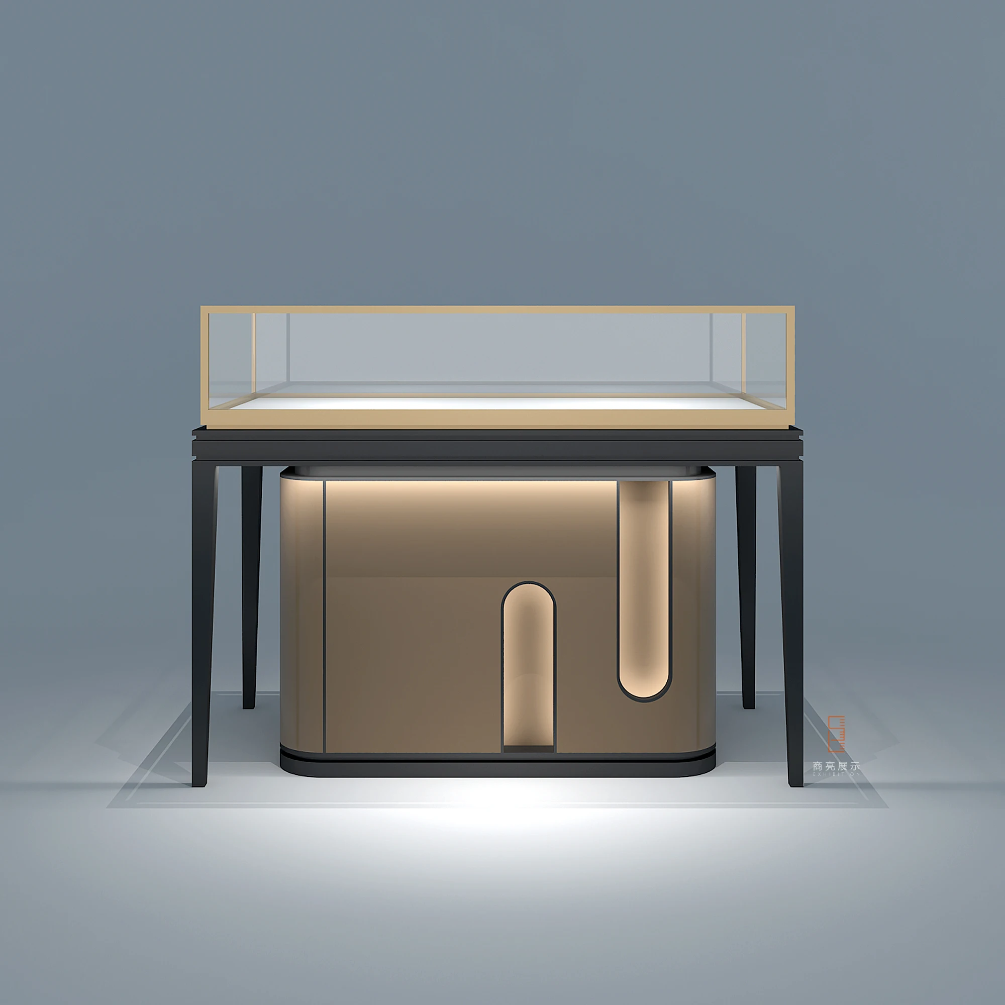 Luxury Gold Jewellery Display Cabinet - Shop Furniture