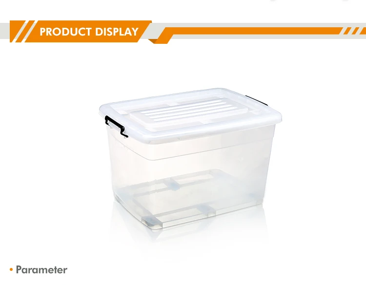Customized High Quality 130l Plastic Transparent Storage Box - Buy 130l ...