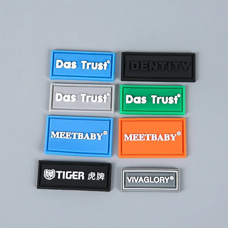 Silicone Patches for Clothing - Embossed Rubber Labels