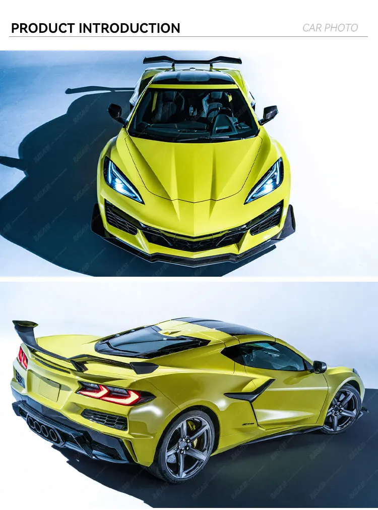 High Quality Body Kit For Chevrolet Corvette C8 Upgrade To Z06 Style ...