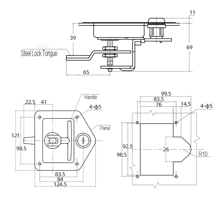 Tuoxin Touring Car Door Lock Motorhome Door Lock Travel Trailer Entry ...