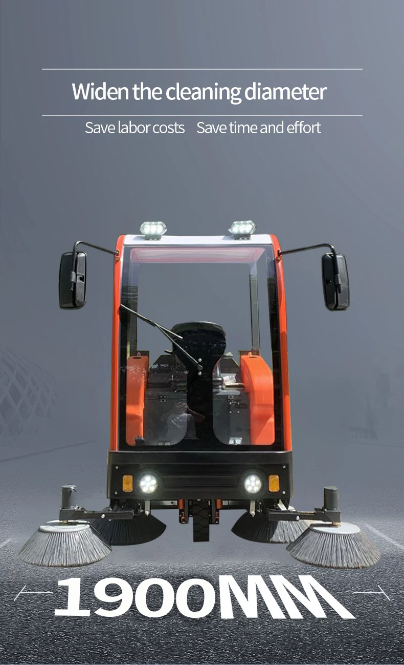 Outdoor Driving Cordless Industrial Electric Warehouse Vacuum Sidewalk ...