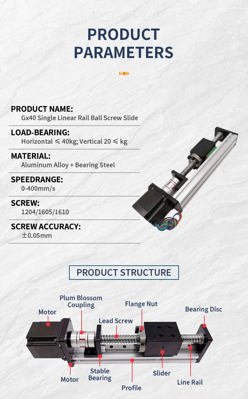 GX40 Ball Screw Slider Straight Slide Module Moving to the Repeater ...