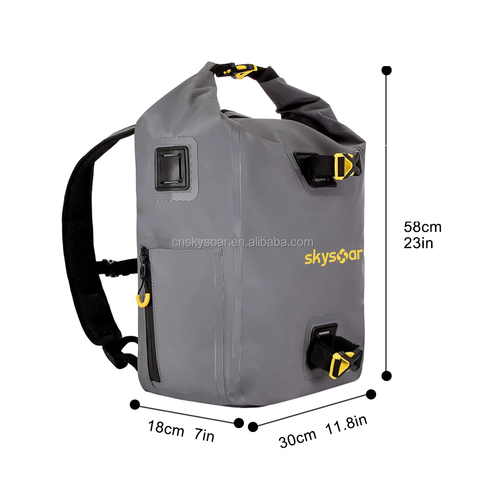 Factory Custom 500D PVC Tarpaulin Full Waterproof Roll-top Backpack ...