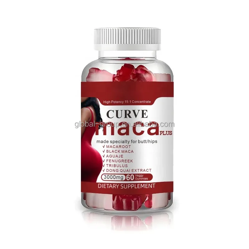Maca Curve Gummies Natural Herbal Big Butt Gummy Buttock Booster Hip Enlargment Candy Hip Butt ...