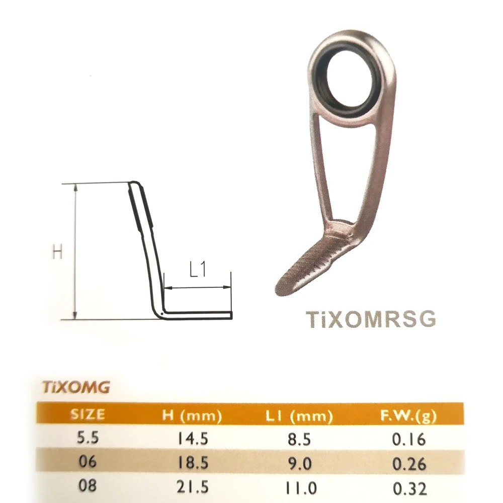 Seaguide Tixomg Single Foot Sic Ring For Spinning Fishing Rod Titanium ...