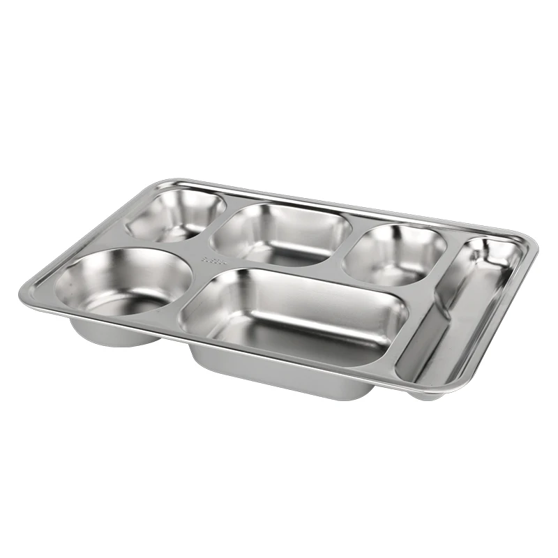 Stainless Steel Compartment Trays for Cafeteria & Fast Food