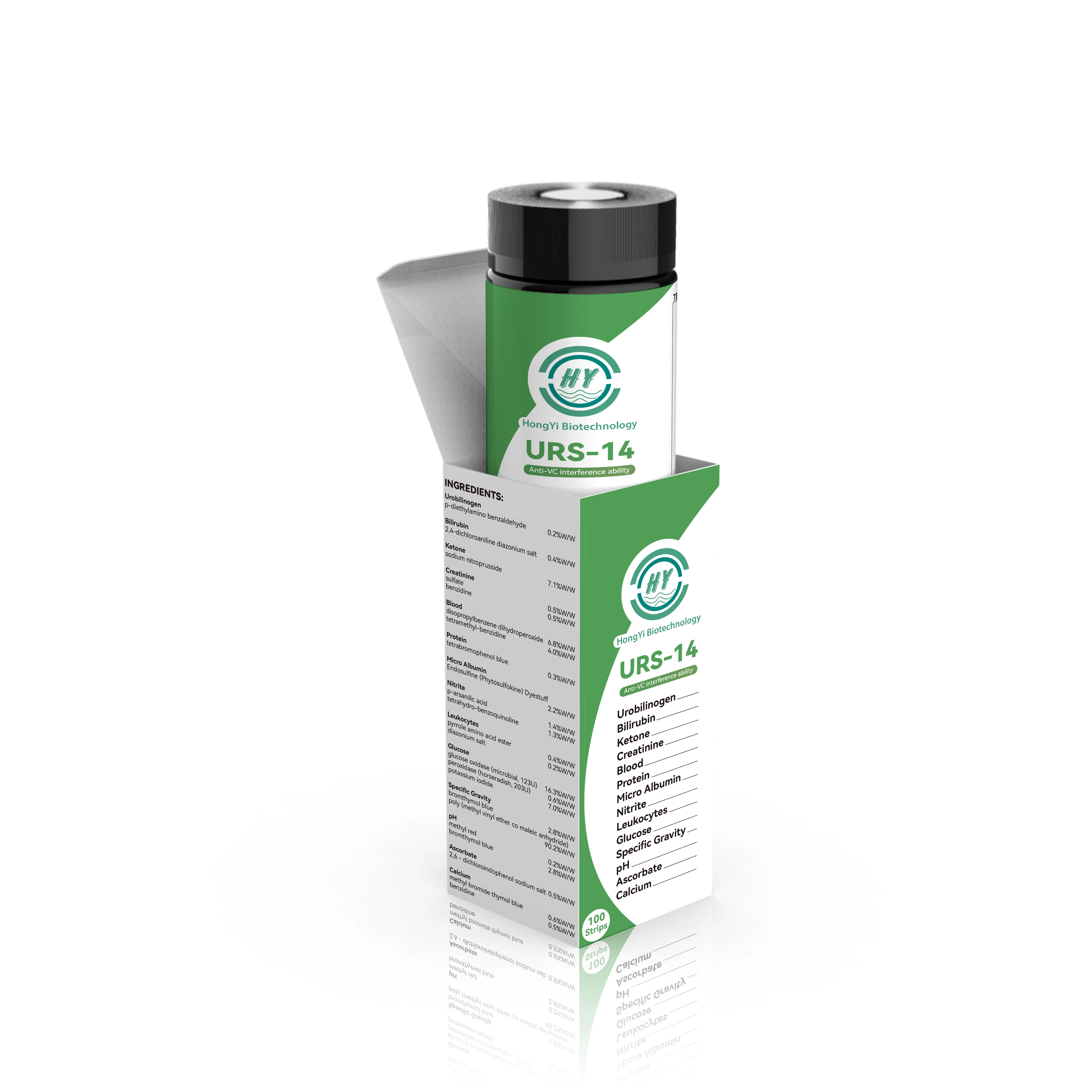 URS-14 100strips Urinalysis Reagent Test Paper Urine PH Test Strips ...