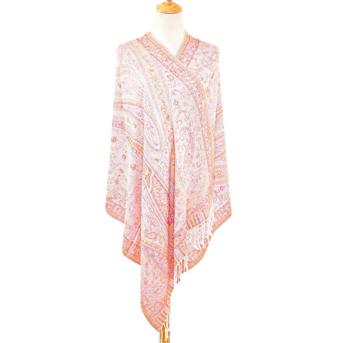 Hot Selling European Style Jacquard Knitting Pattern Scarf New Rainbow ...