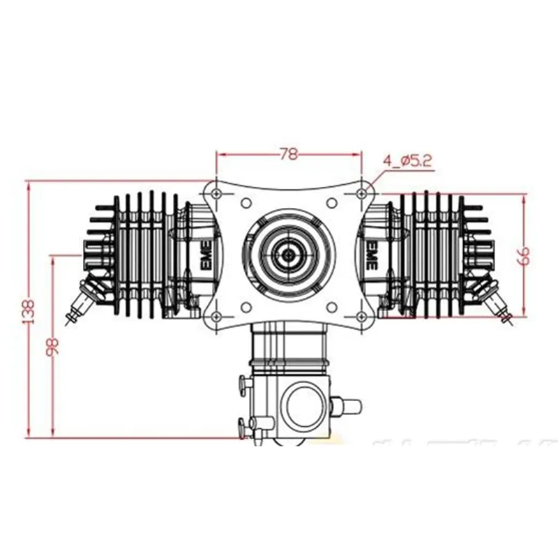 EME 70CC Gasoline Engine 7.1HP for RC Airplanes - High Performance ...