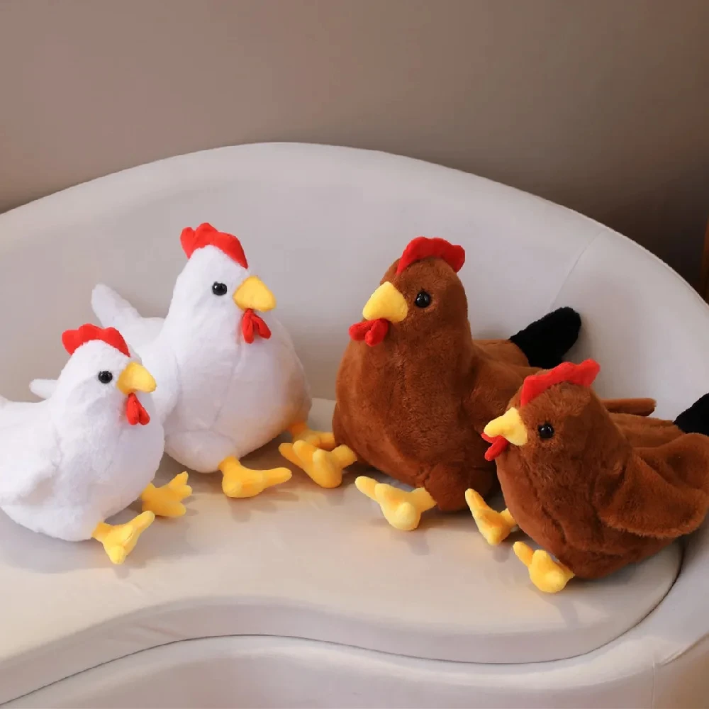 Hecion Big Rooster Farm Animal Plush Toys Cute Chicken Pillow Stuffed ...
