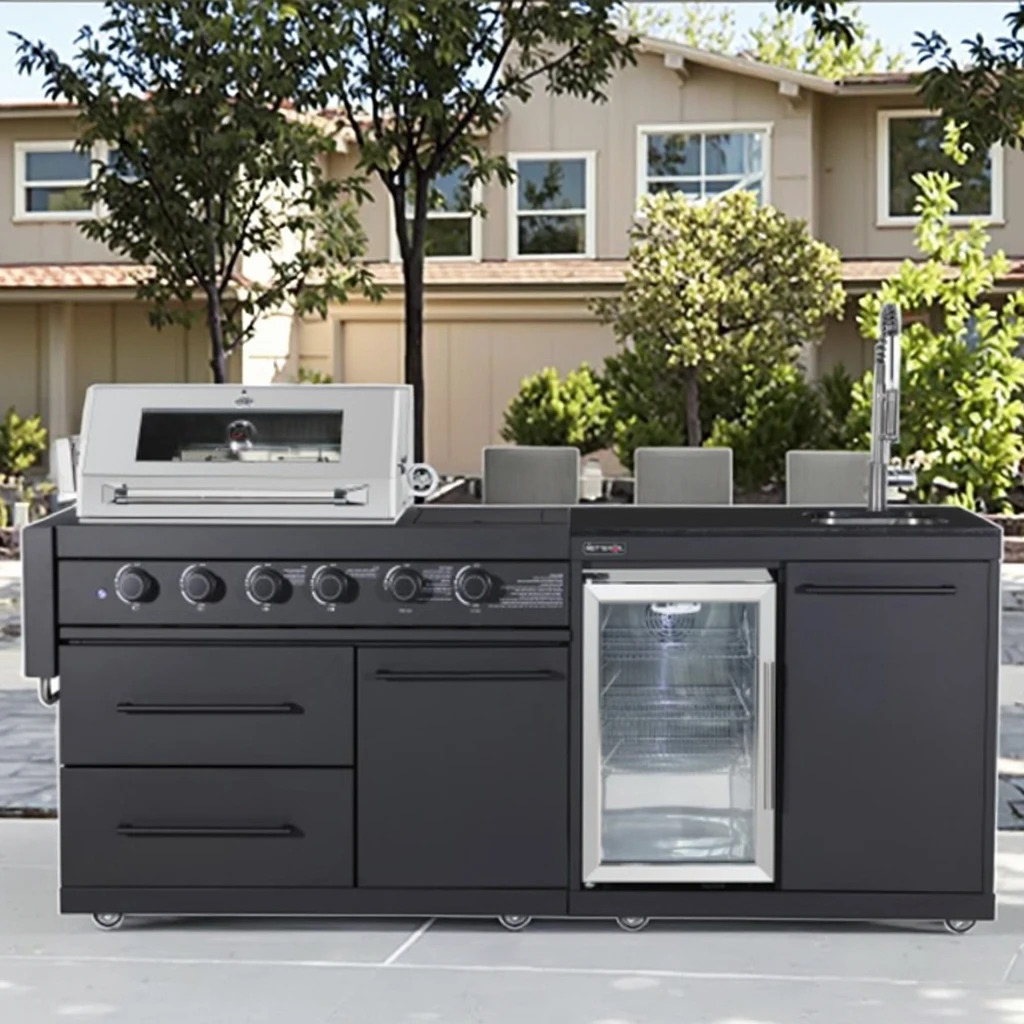 Modular Stainless Steel Outdoor Kitchen Shed Weatherproof Outdoor Bbq ...