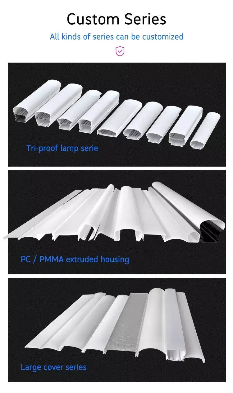 LED Tube Fitting Parts - PC Led Lamp Cover Tube Cover Light Shade